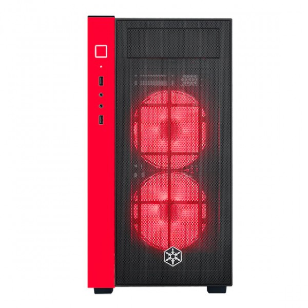 Buy SilverStone RL08BR-RGB Redline mATX Black/Red Mid-Tower Case w ...